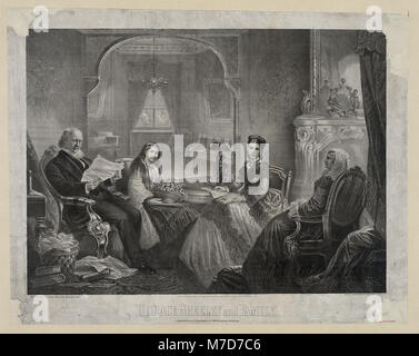 A portrait of Horace Greeley, a prominent American newspaper editor and ...