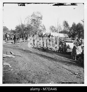 A photograph showing the winter quarters at Fort Brady, Petersburg ...