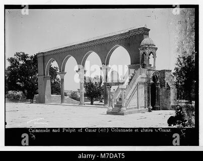 The Colonnade and Pulpit of Omar in Jerusalem (also known as El-Kouds ...