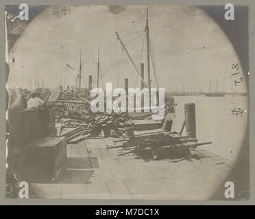 This image depicts City Point, Virginia, capturing the town's layout ...