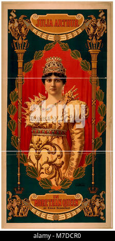 Portrait of Actress Julia Arthur - Vintage Cigarette Card, Victorian ...