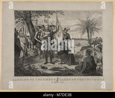 Christopher Columbus The Landing of Columbus in America, study for a ...