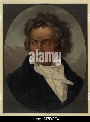 A portrait of Ludwig van Beethoven, the renowned German composer. This ...