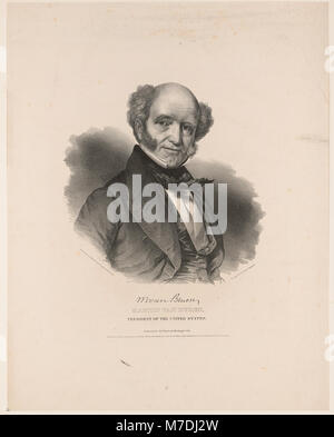 This lithograph depicts Martin Van Buren, the 8th President of the ...