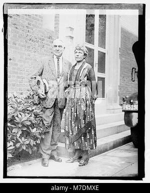 A photograph of President Warren G. Harding and his wife, Florence ...
