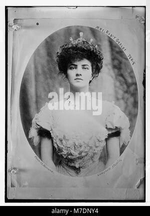 A portrait of Mrs. Robert Goelet, captured in profile, showcasing the ...