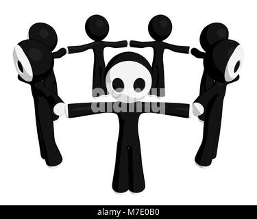 Character mascot circle of unity Stock Photo - Alamy
