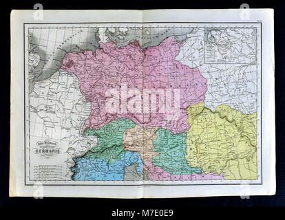 ANCIENT GERMANY. 'Germania Rhaetia & Noricum'. Roman provinces, 1876 ...