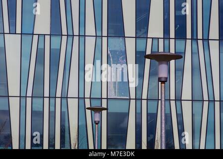 Zebra like Facade of the Modern Glass Cube Building of Sir Duncan Rice ...