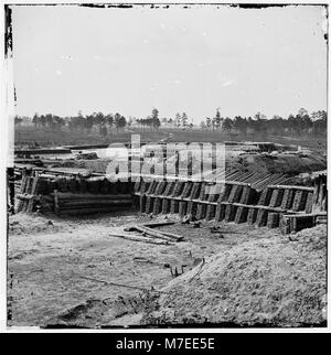 The interior view of Fort Sedgwick in Petersburg, Virginia, showing the ...