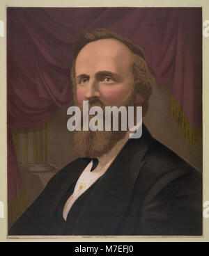 President Rutherford B. Hayes, captured in a formal portrait. Hayes ...