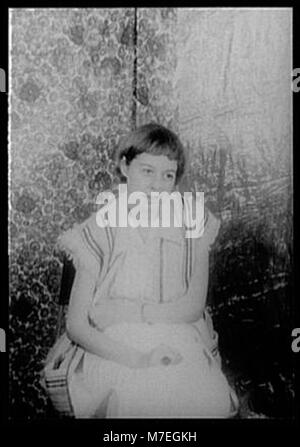 A portrait of Carson McCullers, the famous American author, known for ...