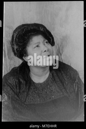 A portrait of Mahalia Jackson, the legendary gospel singer, known for ...