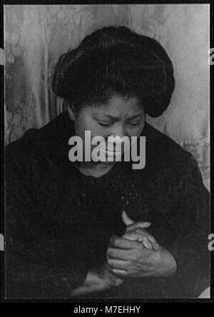 A portrait of Mahalia Jackson, the legendary gospel singer, known for ...