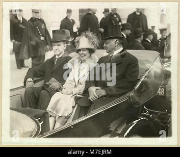 A photograph capturing President Calvin Coolidge meeting with members ...
