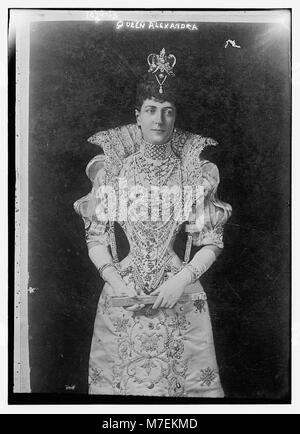 A formal portrait of Queen Alexandra, consort of King Edward VII ...