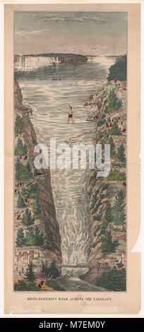 This photograph captures the famous tightrope walker, Jean-François ...