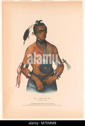 Hoo-Wan-Ne-Ka, a Winnebago chief from the Ho-Chunk tribe, is depicted ...