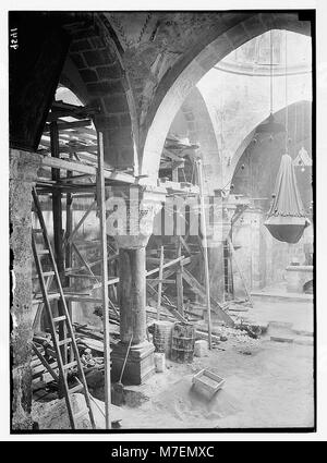 The repair work in the Church of the Holy Sepulchre demonstrates the ...
