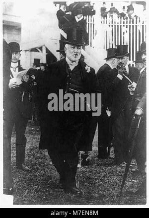 Richard Croker, an Irish-American political figure, is seen with his ...