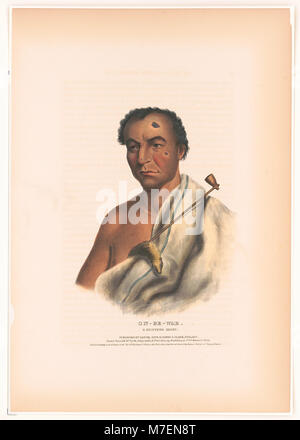 ON-GE-WAE. A CHIPPEWA CHIEF., from History of the Indian Tribes of ...