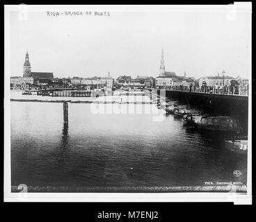 This photograph shows a pontoon bridge spanning the James River at Deep ...