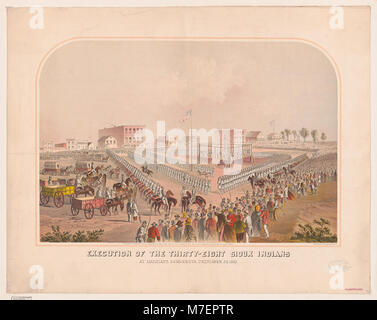 The execution of thirty-eight Sioux Indians at Mankato, Minnesota ...