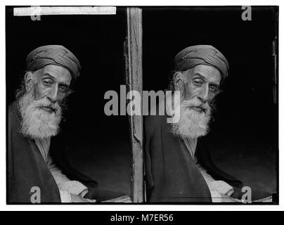 The image features the Samaritan high priest in traditional attire ...