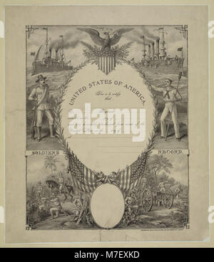 This image depicts a soldier’s record, a historical document that ...