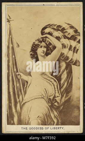The Goddess of Liberty, allegorical figure of freedom in Phrygian cap ...