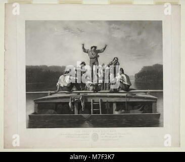 The jolly flat boat men / painted by G.C. Bingham, esq Stock Photo - Alamy