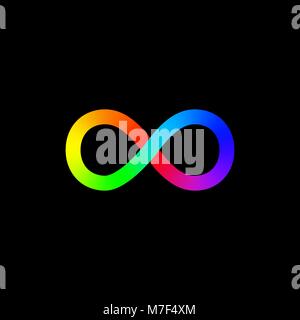 rainbow symbol of infinity Stock Vector Art & Illustration, Vector ...