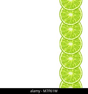 Seamless decorative border of lemon slice. Vector citrus design Stock ...