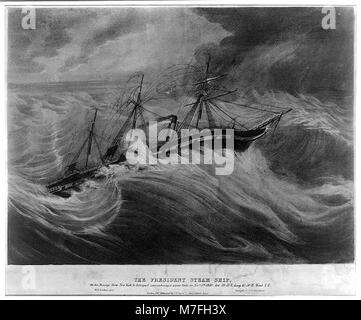 The steamship 'President' was an early 19th-century steamship known for ...