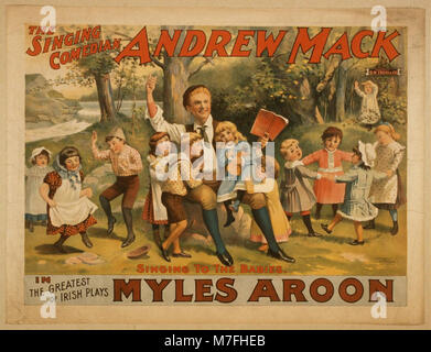 A theatrical portrait of Andrew Mack, a singing comedian, performing in ...