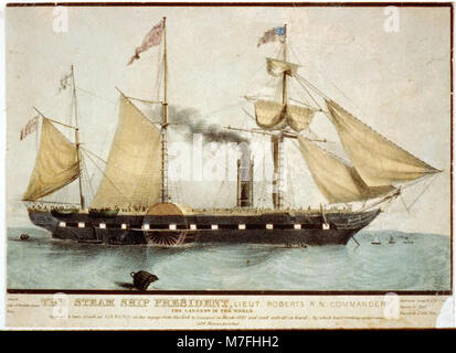 The steam ship President, the largest in the world Lieut. Roberts R.N ...