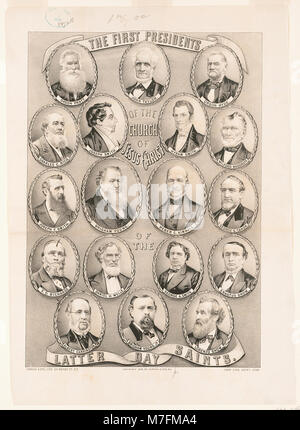 This image depicts the first presidents of the Church of Jesus Christ ...