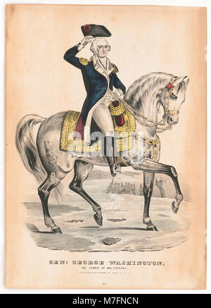 A portrait of George Washington, depicted as the general of the ...