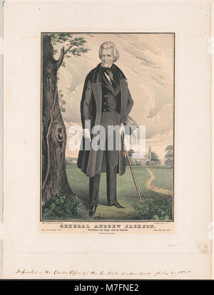 A portrait of General Andrew Jackson, highlighting his military ...