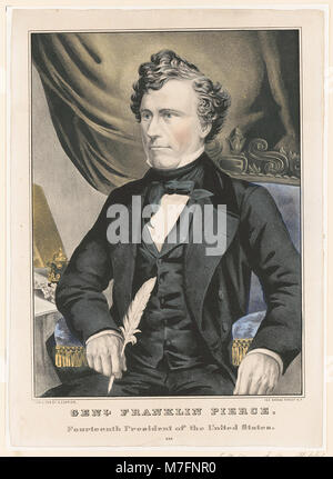 General Franklin Pierce, the 14th President of the United States, shown ...