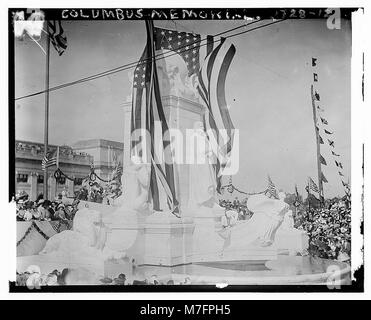 The unveiling of the Columbus Memorial, a significant event honoring ...