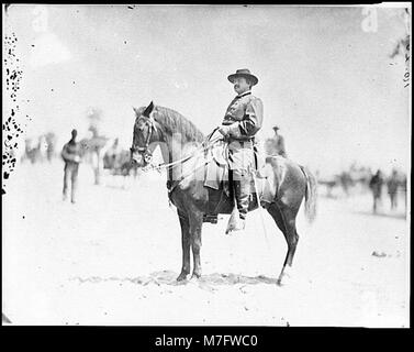 A photograph of Major General Alexander M. McCook with his staff, taken ...