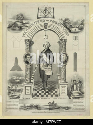 An image of George Washington depicted as a Freemason. The photograph ...