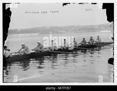 The Wisconsin Crew, a rowing team, captured in this historical image ...