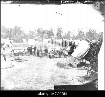 This photograph shows the headquarters of General George G. Meade ...