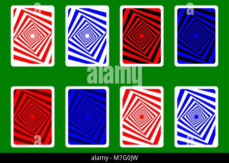 Playing Card Back Designs - square pattern, vector set Stock Vector ...