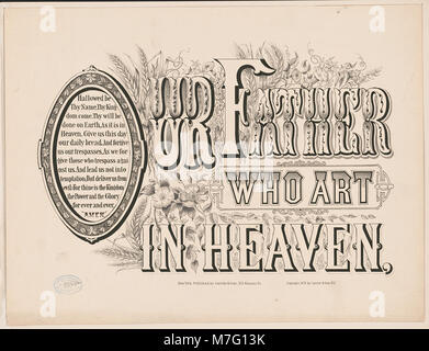 Our father who art in heaven The Lord's Prayer, ornately illustrated ...