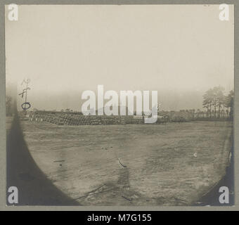 Cedar Level, Va. Commissary depot with supply train wagons, Civil War ...