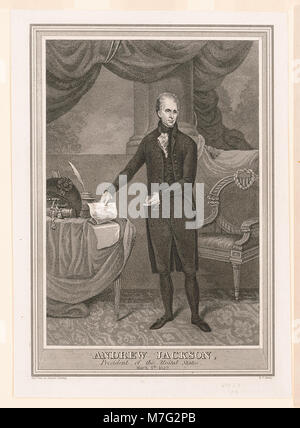 This portrait depicts Andrew Jackson, the 7th President of the United ...