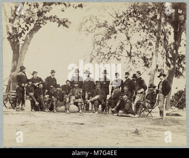 Major General A. E. Burnside and staff Stock Photo - Alamy